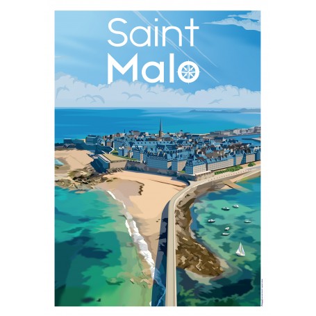 Affiche de Saint-Malo - 30x40 cm